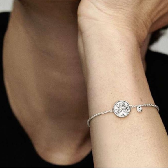 Pandora | Jewelry | Nwt Pandora Retired Sparkling Family Tree Slider ...